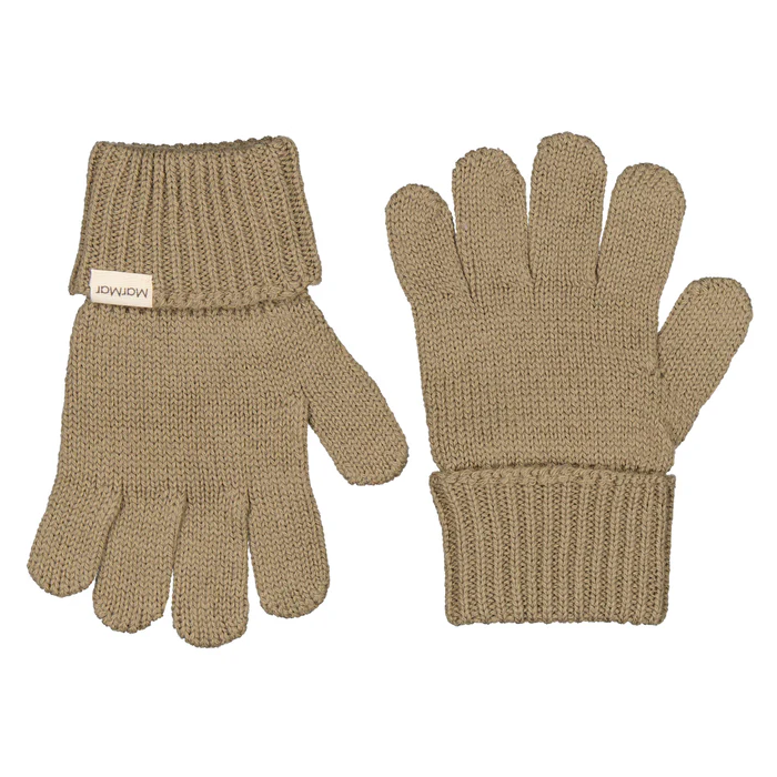 Aske Wool Cotton Gloves Khaki