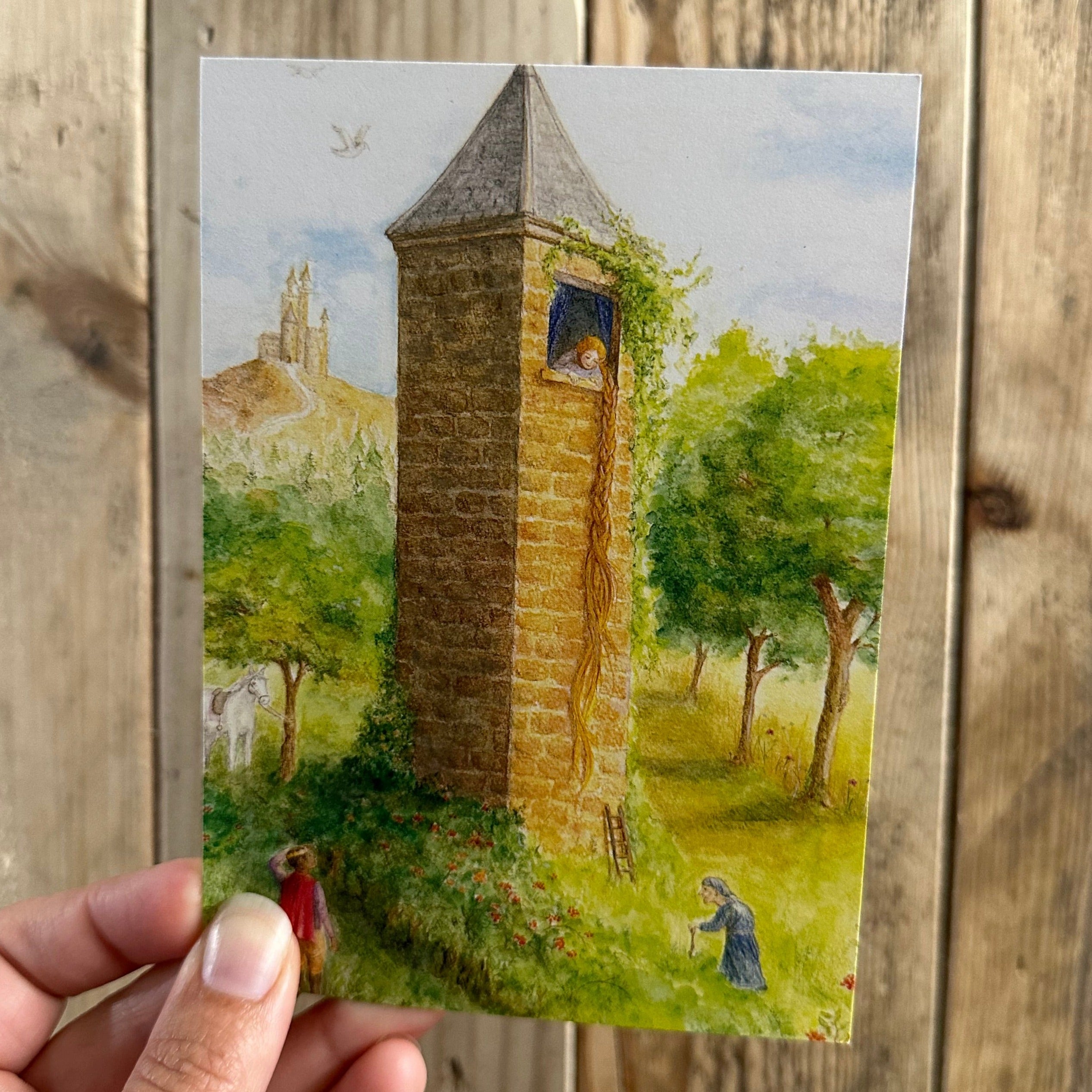 Mhairi Hellbrandt Rapunzel Postcard – SMALL-FOLK