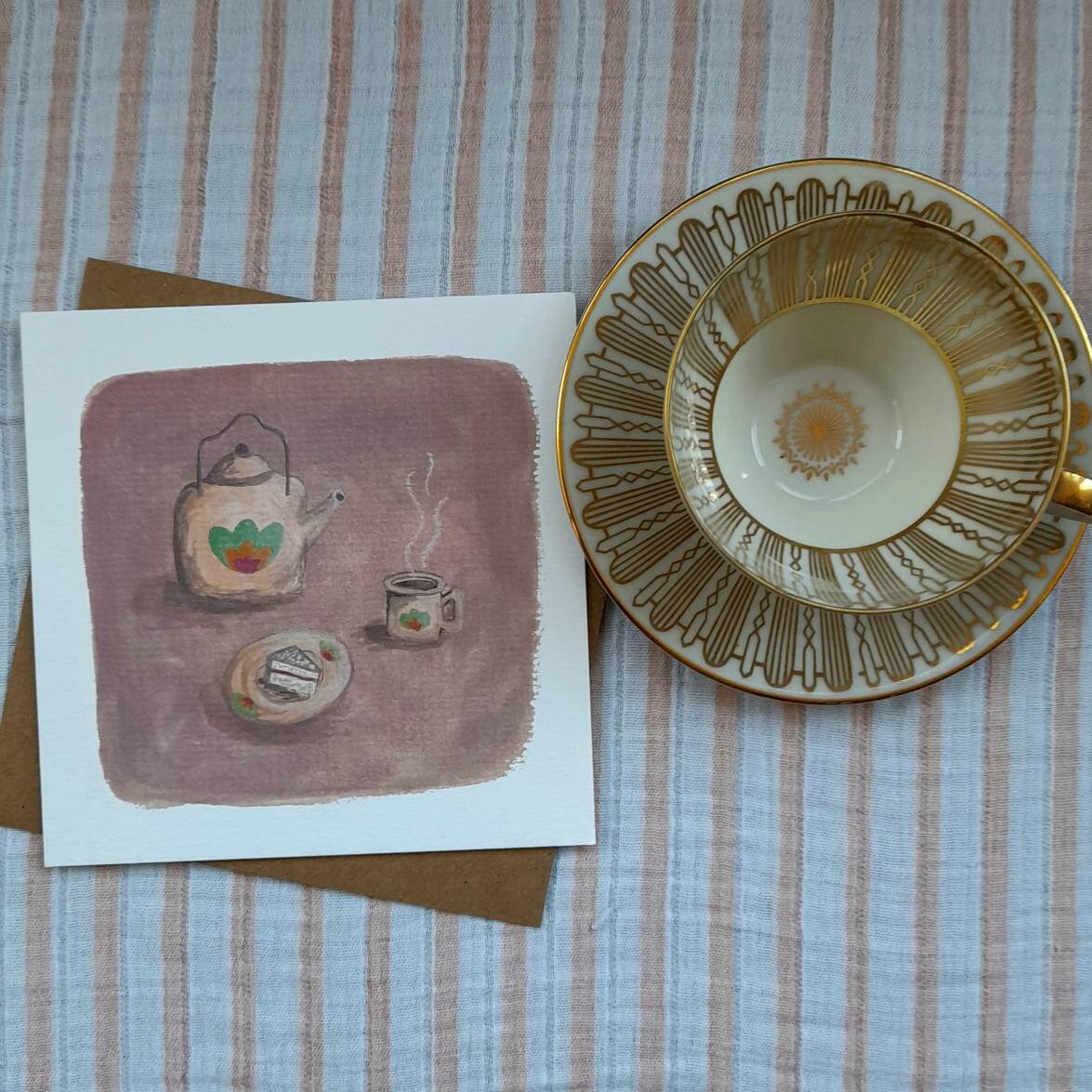 Lydia Mae Design Tea and Cake Greetings Card – SMALL-FOLK